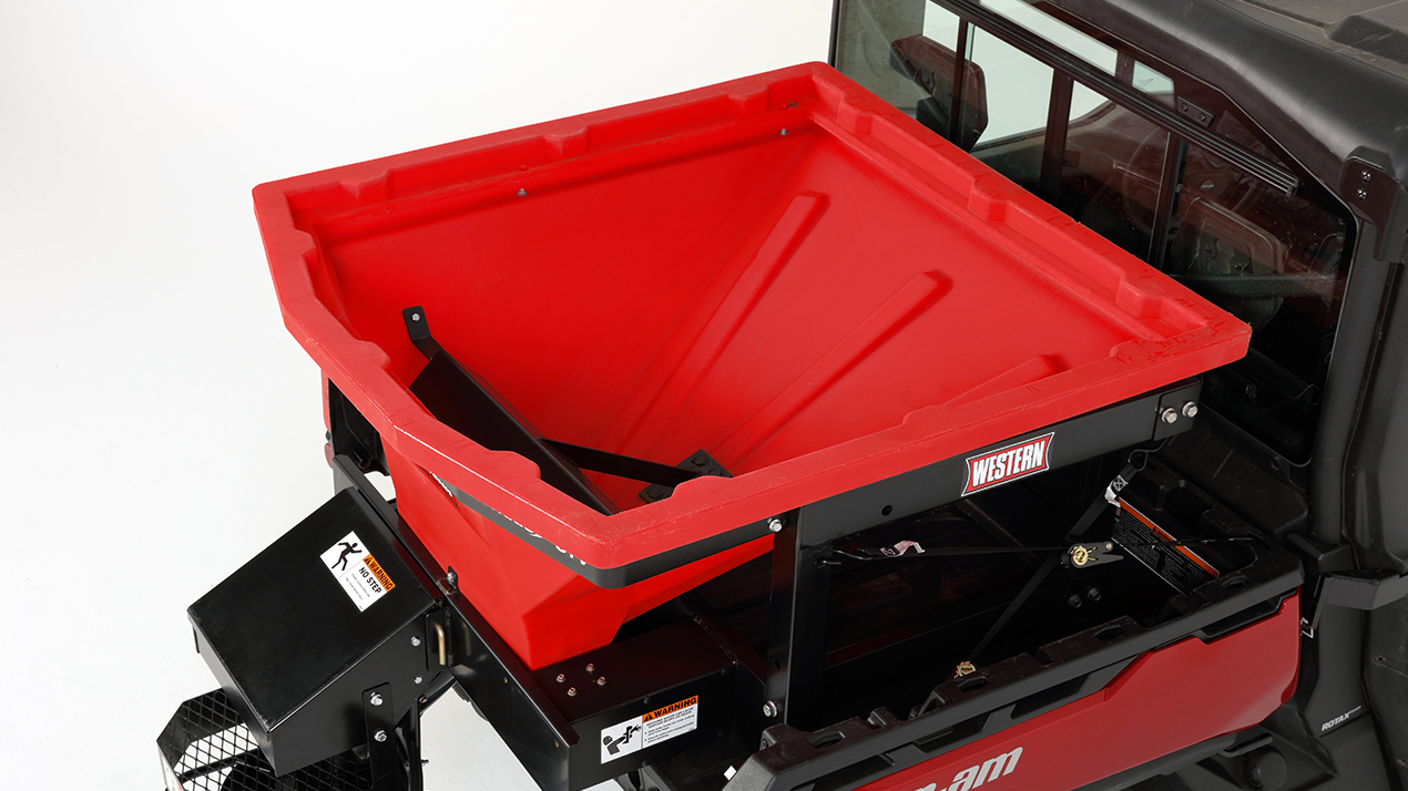 Tornado™ UTV Poly Hopper Spreader | Utility Salter | WESTERN®